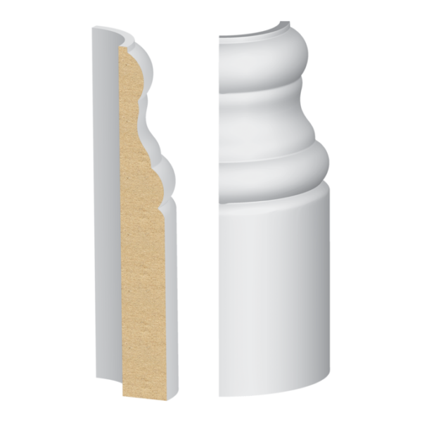 327MUL-4W Rounded Corner Block - Baseboards & More