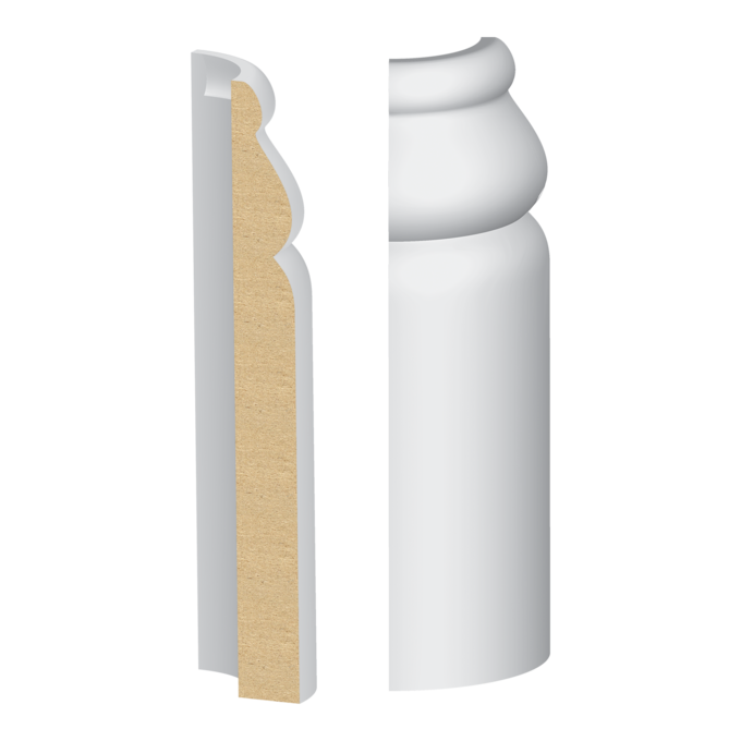 352MULW Rounded Corner Block - Baseboards & More